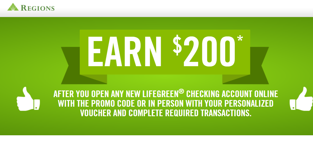 Regions Bank Checking 支票账户介绍【$200+$50 开户奖励】 - 美国信用卡 101