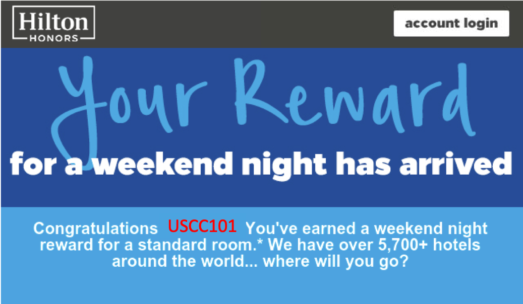 AMEX 允许在网页上查看 Hilton Weekend Rewards【2020.7 更新：活了，但仅限刚收到 FN 时】 - 美国信用卡 101