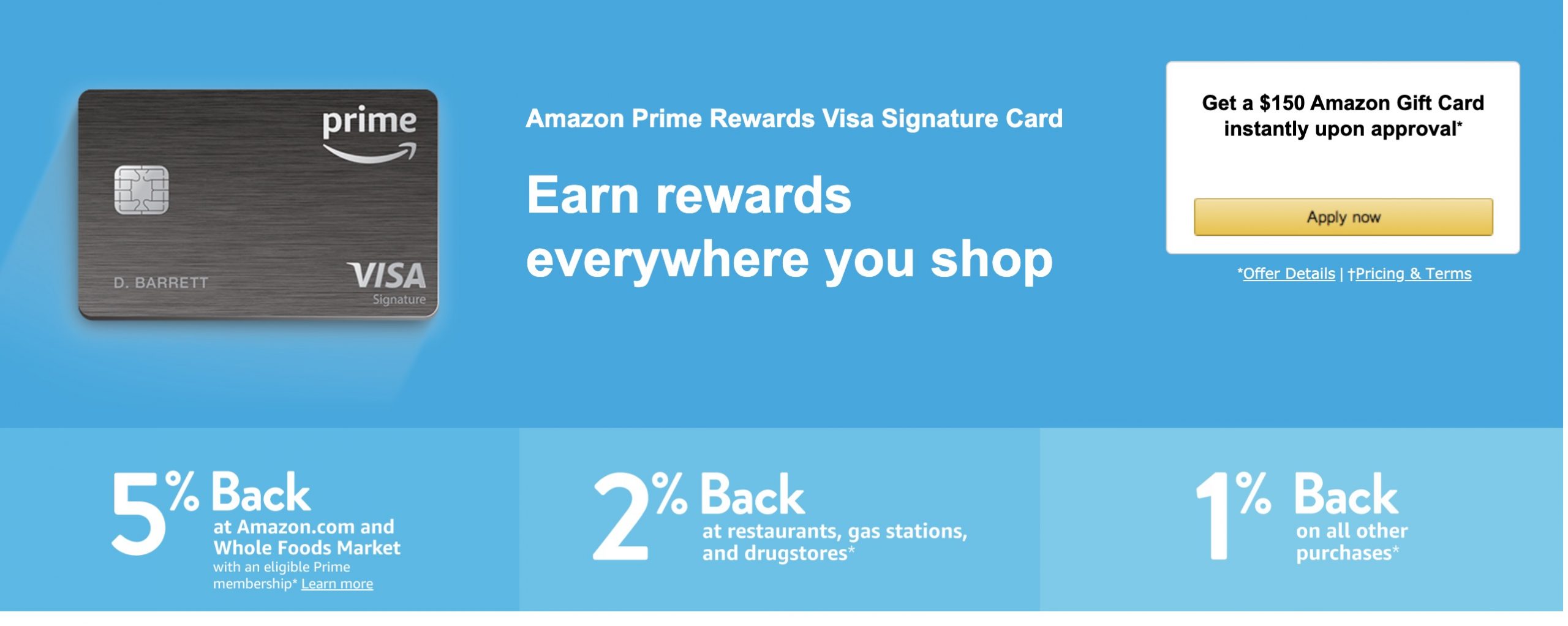 Chase Amazon Rewards 信用卡【2020.1更新：史高$150开卡奖励】 – 美国信用卡101