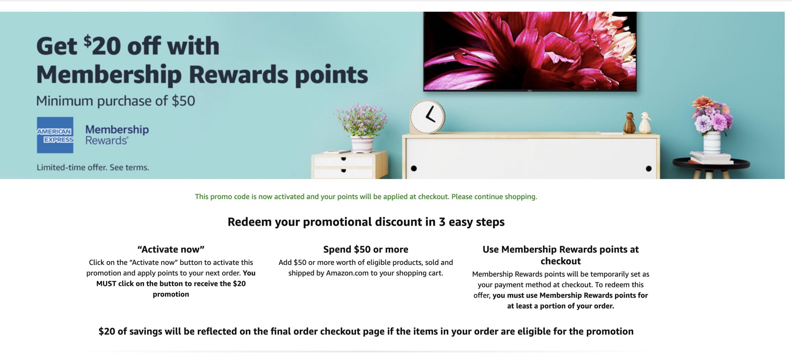 Amazon Shop With Points介绍【2020.1更新：MR 20 off；Discover $20 off；MR 20% ...