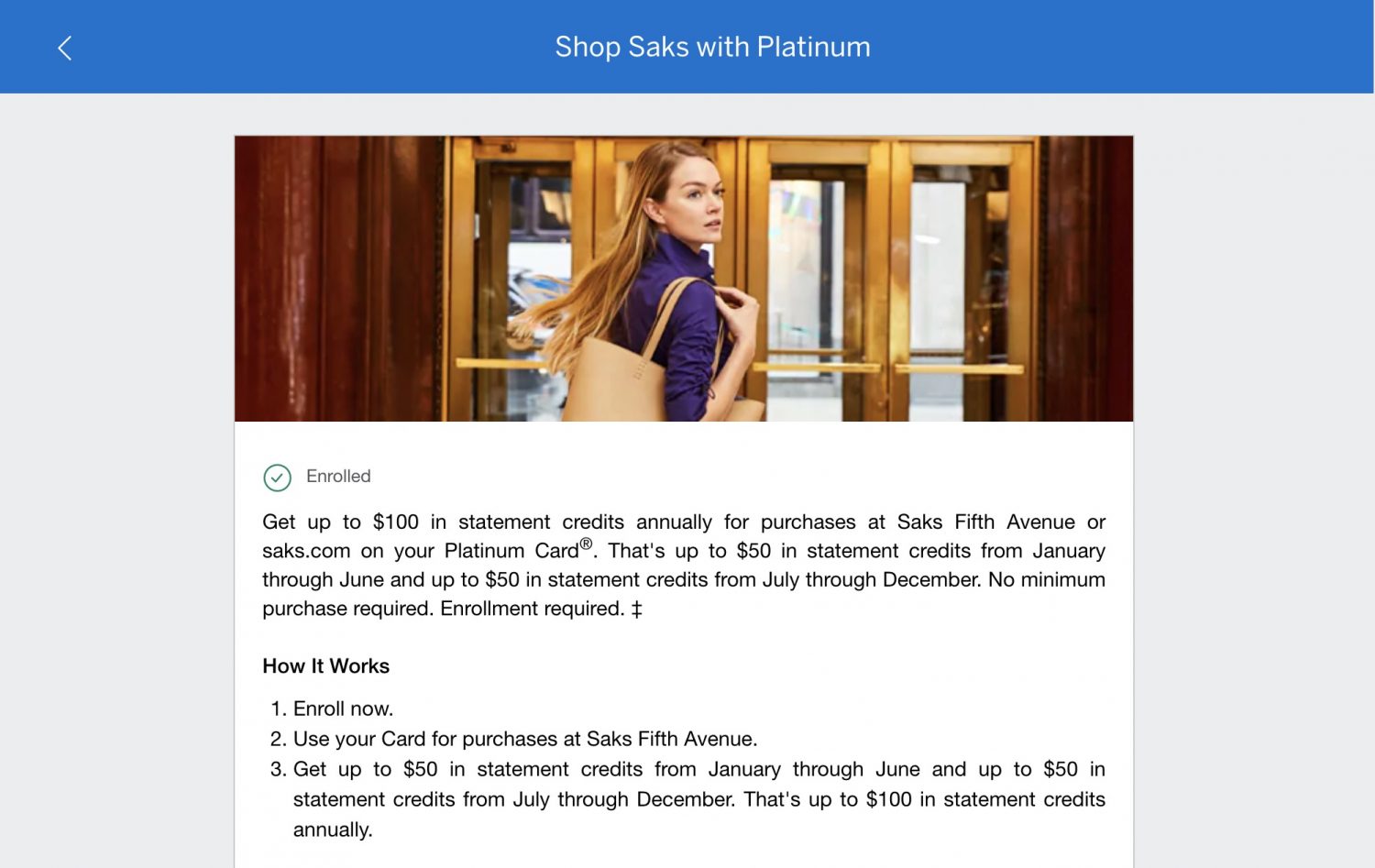 AMEX Saks 报销介绍（各版本 Platinum $100 每年） - 美国信用卡 101
