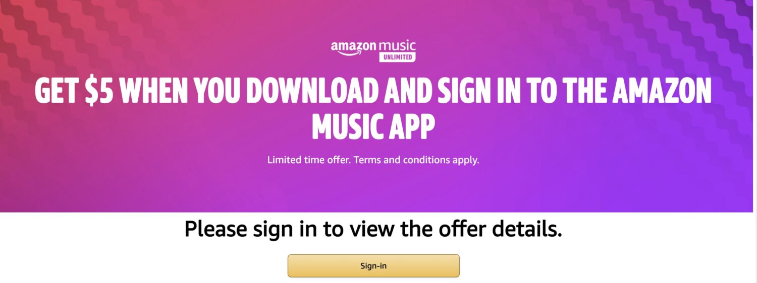 Amazon Music 免费 3 个月会员，登陆 APP 再送 $5 - 美国信用卡 101