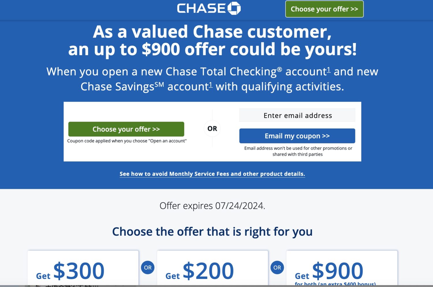 Chase 银行账户介绍（Checking/Saving/Invest）【开户最高奖励 $900】 - 美国信用卡 101